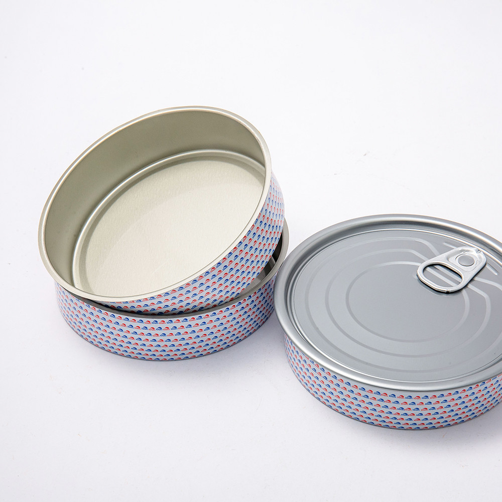Round Tuna Can Packaging With Easy Open Lid And With Food Grade Inner ...